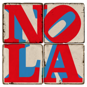 NOLA Letters Coaster Collage - Preservation Tile Co.