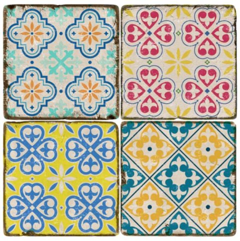 Spanish Coaster Collage - Preservation Tile Co.